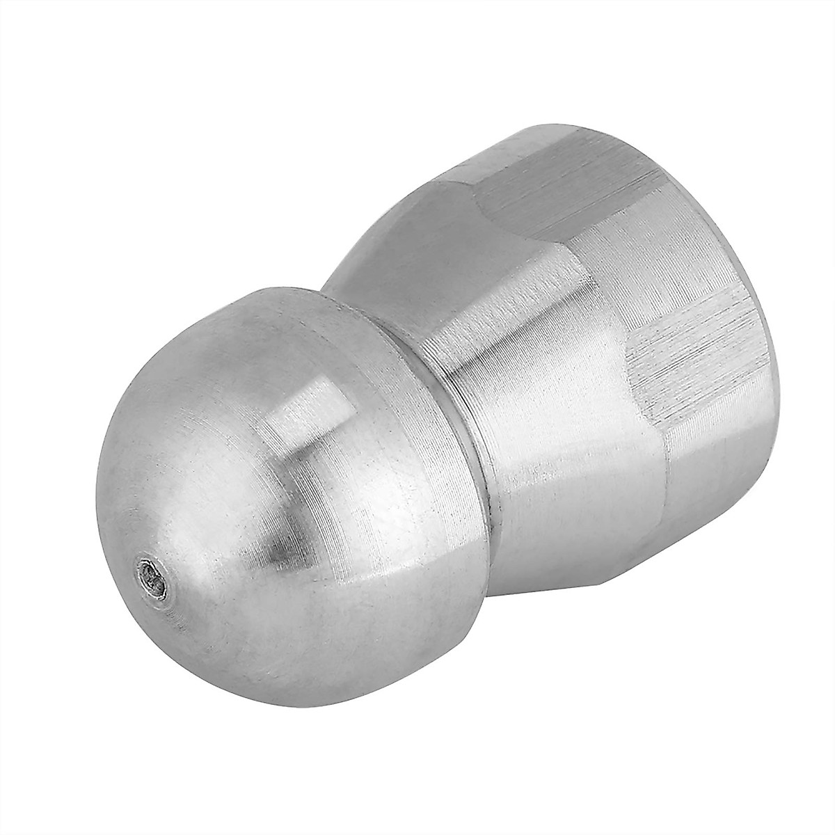 Cleaning Nozzle, Pressure Drain Hose Thread Nozzle 3/8" Pressure Washer Quick Connector Sewer Jetter Nozzle Stainless Steel Fixed Jetting Nozzle