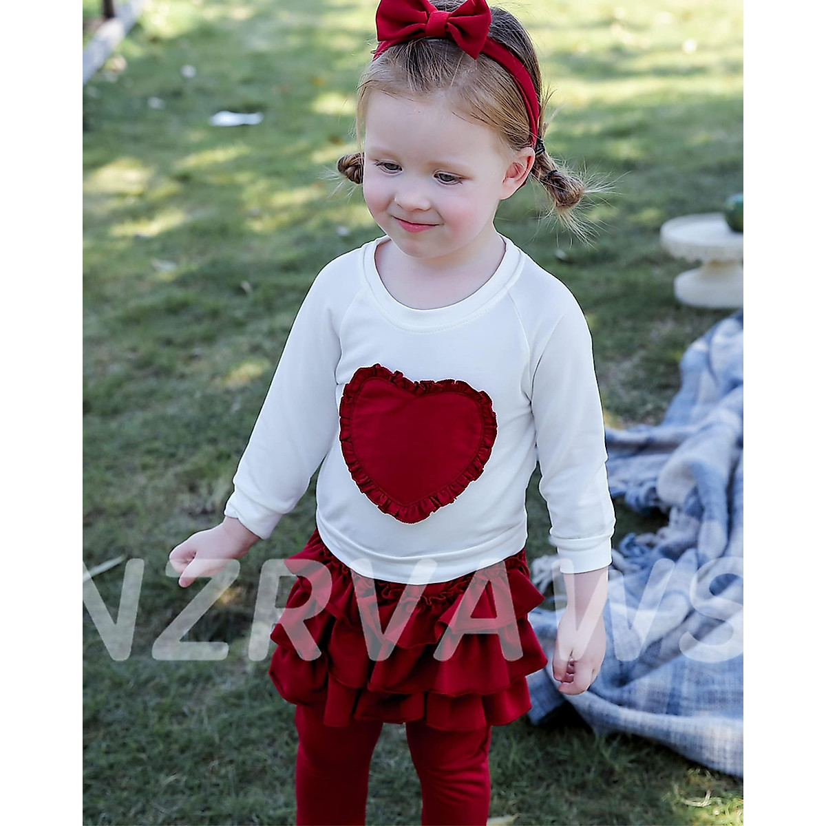 NZRVAWS Valentines Day Baby Girl Clothes 6 Months 9 Months Infant Toddler Girl Outfit Sweater Long Sleeve Fall Winter Love Heart Print Pant Set Spring
