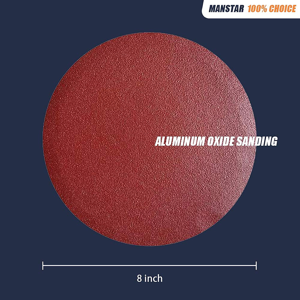 30 PCS 8-Inch Assorted PSA Aluminum Oxide Sanding Disc,NO-Hole Self Stick