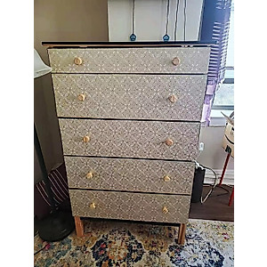 Decorative Paper Self Adhesive Shelf Drawer Liner Sticker 17.7 inch by 9.8 Feet