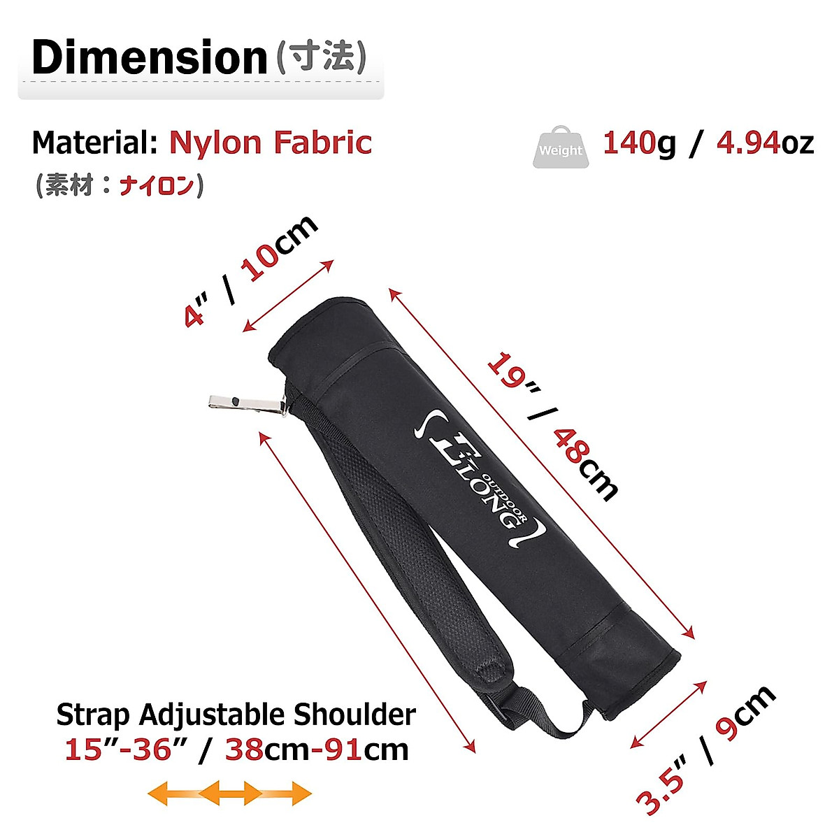 Azarxis Archery Back Arrow Quiver Holder Adjustable Shoulder Arrows Bag Compact Lightweight for Youth Adults Kids Bow Hunting Target Shooting (Black)