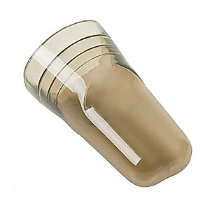 (Pack of 36) Universal Liquor Covers Poly Plastic Pourer Covers Commercial Grade Flexible Translucent Pourer Cup BPA Free Smoke Grey