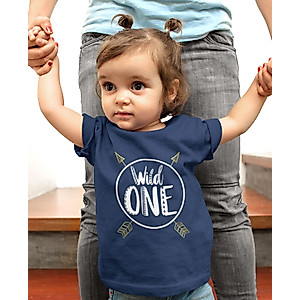 Wild One 1st Birthday Outfit Boy Girl 1 Year Old Gifts Baby Boys Shirt Navy