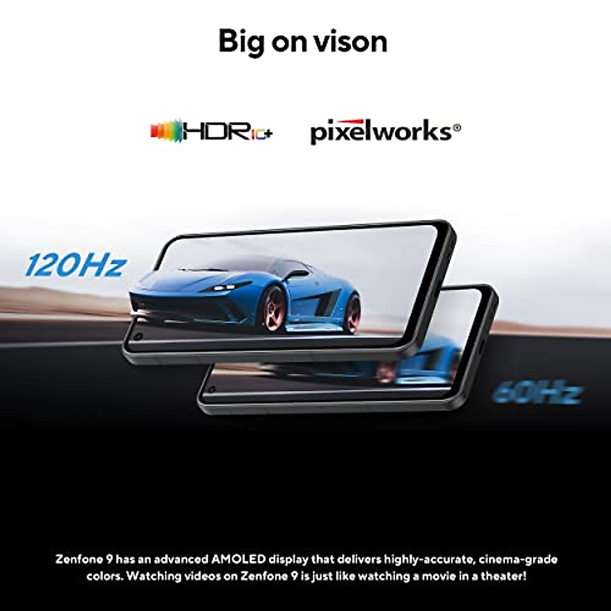 ASUS ZenFone 9 Cell Phone 5.9” FHD AMOLED, 4300mAh Battery, 50MP/12MP Dual Camera, 8GB RAM, 128GB, 5G LTE Unlocked Dual SIM, White, AI2202-8G128G-WH [US Version] (Renewed)