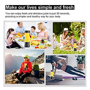 Blendest Portable Blender, USB Travel Juice Cup Personal Travel Blender Baby Food Mixing Machine with Updated 6 Blades with Powerful Motor Speed 18,000 rpm Rechargeable Battery,13.5 OZ (400ml) (Blue)