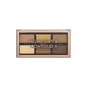 Profusion Cosmetics Rich Ingredients Long Lasting and Bendability Lightweight Mini Artistry Highlight & Contour II Palette - Medium Dark