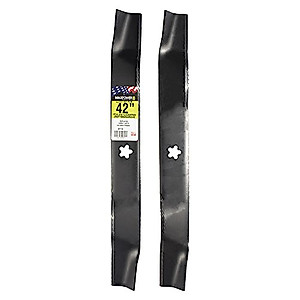 MaxPower 561742B 2 Blade 3-N-1 Style for 42 Inch Cut Replaces Craftsman/Husqvarna/Poulan OEM #'s 139775, 532139775, Black