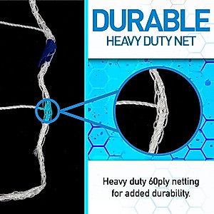 Franklin Sports Soccer Replacement Goal Nets and Soccer Goal Straps - Replacement Soccer Net For 10'x5' Soccer Goals,White