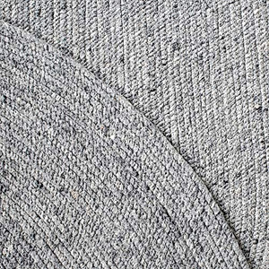 SAFAVIEH Braided Collection 4' x 6' Oval Grey BRD901F Handmade Country Cottage Reversible Wool Entryway Foyer Living Room Bedroom Kitchen Area Rug