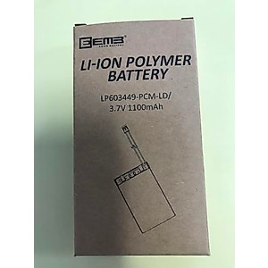 EEMB Lithium Polymer Battery 3.7V 1100mAh 603449 Lipo Rechargeable Battery with Wire JST 2.0mm Connector for Speaker and Wireless Device- Confirm Device & Connector Polarity Before Purchase