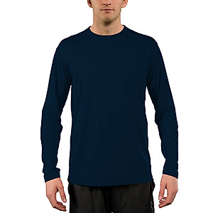 Vapor Apparel Men's Outdoor UPF 50+ Long Sleeve T-Shirt, UV Sun Protection for Fishing, Running, Hiking, XL, Navy