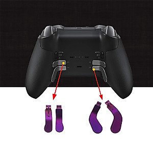 Metal D-Pads and Paddles Replacement for Xbox One Elite Controller Series 2, Xbox One Elite Controller(Purple)