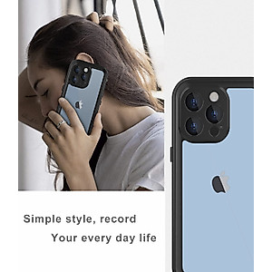 Dewfoam Design for iPhone 13 Pro Max Waterproof Case, Shockproof Dustproof Phone Case for iPhone 13 Pro Max with Screen Protector, Full Body Protective case for iPhone 13 Pro Max Cover 6.7'' (Black)