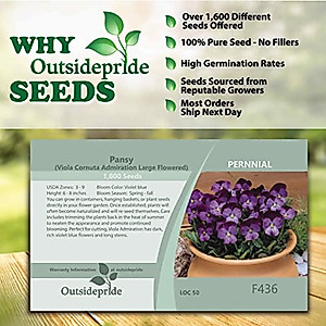 Outsidepride Viola Admiration Garden Flowers for Containers, Hanging Baskets, & Window Boxes - 1000 Seeds