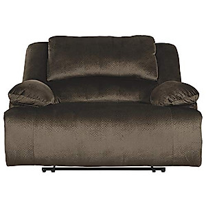 Signature Design by Ashley Clonmel Microfiber Power Zero Wall Wide Seat Adjustable Recliner, Brown