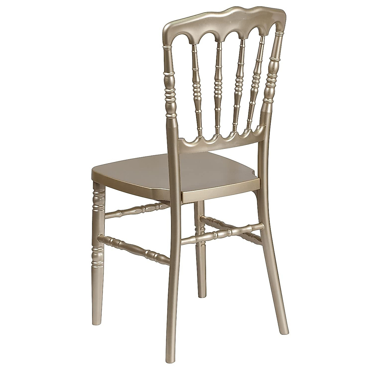 Flash Furniture 2 Pack HERCULES Series Gold Resin Stacking Napoleon Chair