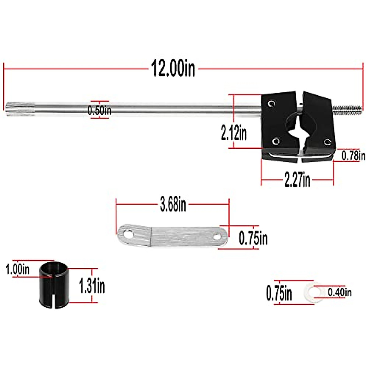 Round Rail Grill Mounting Hardware Kit for Standard 7/8" or 1" Rails, for All Magma Marine Kettles Grill A10-080