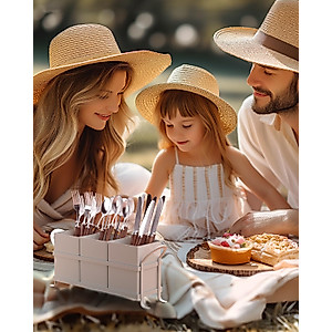 GaryVault White Kitchen Utensil Holder - Chic Silverware Holder for Party, Compact and Versatile Utensil Caddy, Ideal for Countertop and Party Use