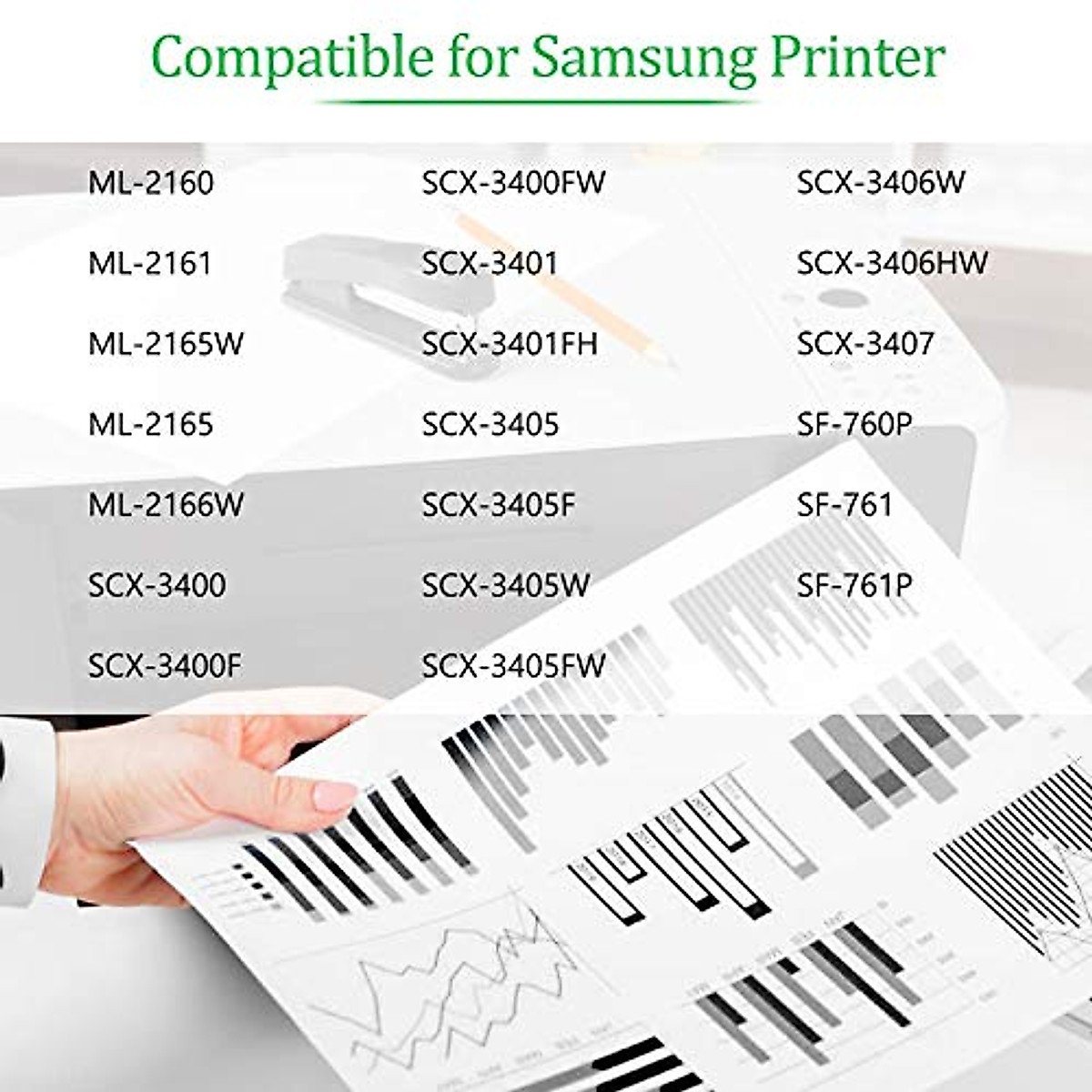greencycle Toner Cartridge Replacement Compatible for Samsung MLT-D101S MLTD101S MLT D101S Use in SCX-3400 SCX-3401FH SCX-3405 SCX-3406HW SCX-3407 SF-761P ML-2165 ML-2166w Printers (Black,10-Pack)