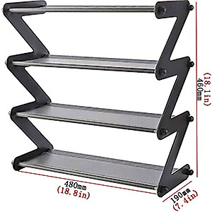 DINGZZ Shoe Rack, Metal DIY Shoe Rack,Shoe Rack Metal Multi-Tier Creative Shape Multi-Purpose Shoe Rack