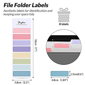 SKYDUE Accordion File Organizer, 5 Pocket Expanding File Folders with Pockets, Document Organizer, Portable Paper Organizer，School Office Supplies Black
