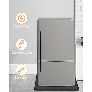 HOUSEASSIST Mini Fridge Silicone Mat with Raised Edges 24" x 24" Water Leakage Moldy and Floor Damage for Elecrical Equipment Such as Washing Machines Dryer Mini Fridge