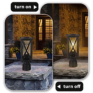 ALAISLYC Outdoor Post Light Fixture Outdoor Post Lamps for Garden Post Pole Mount Hardwired 120V, Landscape Yard Pathway Deck Garden Pathway, Waterproof with Clear Glass