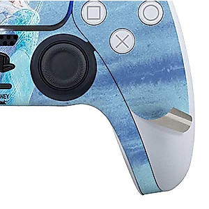 Skinit Decal Gaming Skin Compatible with PS5 and Compatible with PS5 Digital Edition DualSense Controller - Officially Licensed Disney Elsa ICY Powers Design