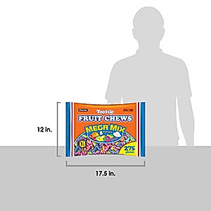 Tootsie Roll Fruit Chews Mega Mix 8 Flavors- 4 Pounds of Soft Fruity Rainbow Candy - Peanut and Gluten Free (275 Pieces)
