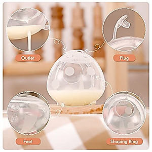 haakaa Ladybug Breast Milk Collector 1.4oz/40ml/1pc - Wearable Nursing Cup Resuable Breast Shell Breast Milk Catcher Silicone Portable Letdown Catcher for Breastfeeding Moms, Protect Sore Nipples