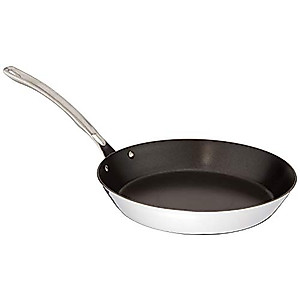 Viking Culinary Contemporary 3-Ply Stainless Steel Nonctick Fry Pan, 12 Inch, Ergonomic Stay-Cool Handle, Dishwasher, Oven Safe, Works on All Cooktops including Induction