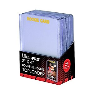 Ultra Pro 3" X 4" Rookie Gold Toploader 25ct