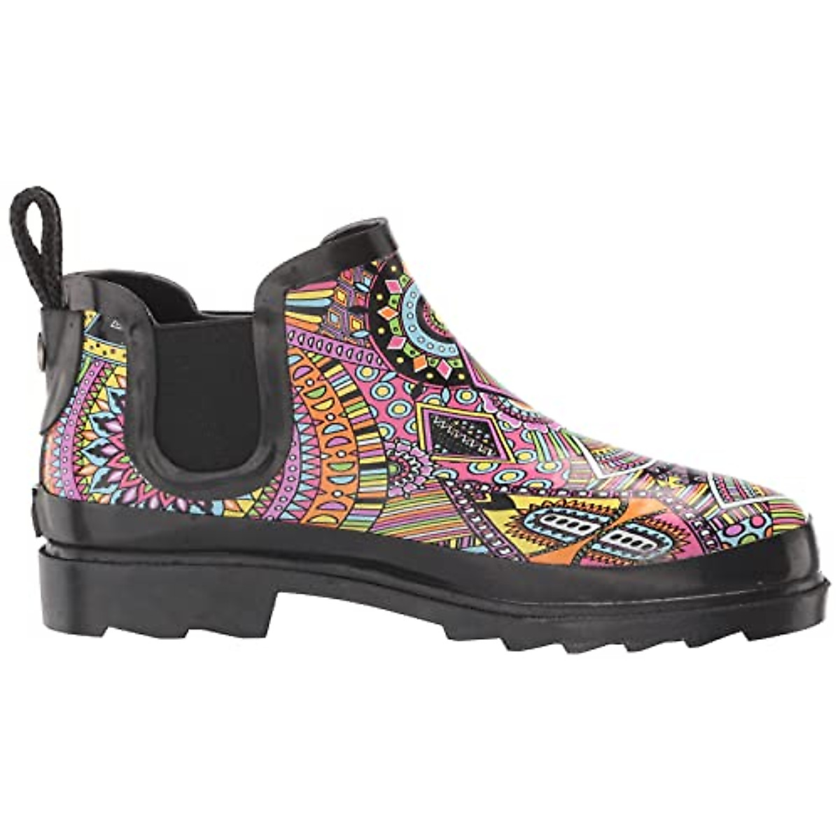 Sakroots Women's Rhyme Rain Bootie Boot, Rainbow Wanderlust, 10