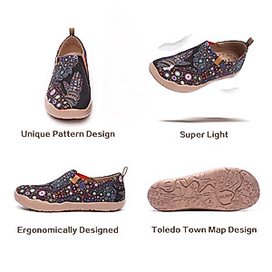 UIN Women's Slip ons Travel Shoes Casual Painted Canvas Walking Flats Pray for Goodness (40)