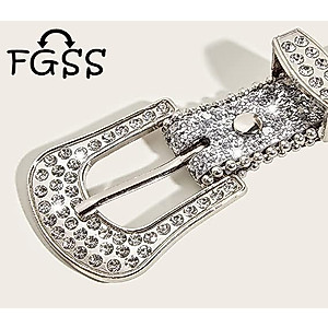 Rhinestone Belts for Women Western Cowgirl Bling Skinny Leather Belt for Jeans Pants Dresses (Fit for 27"-39")