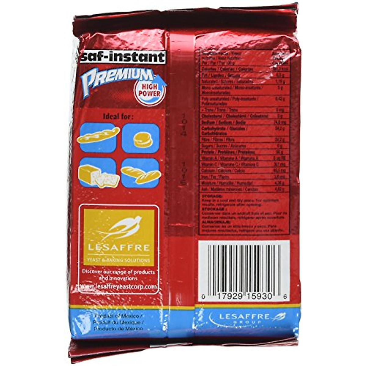 SAF Instant Premium Yeast 16 Oz, (Single Pack)