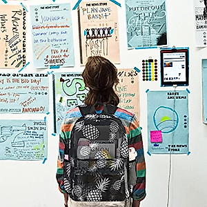 CAMTOP Mesh Backpack for Girls Semi-TransparentSee Through Sturdy Bookbag Casual Daypack for School Beach Swim Work Gym