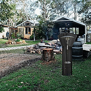 Angoily Cover Outdoor Covers Heater Standing Garden Use Oxford Resistant for Features Snow- Patio with Fabric Zipper Proof Heaters Wind-