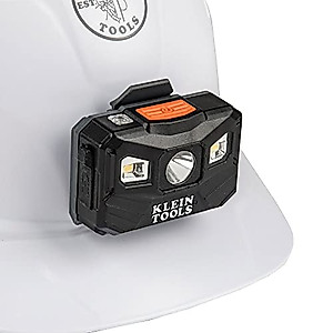 Klein Tools 56048 Rechargeable Auto-Off LED Headlamp, Adjustable Fabric Strap, 400 lms, All-Day Runtime, for Work, Running, Outdoor Hiking