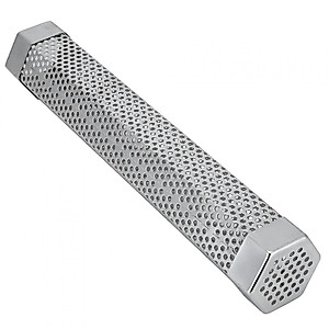 BWLZSP Portable 12in Stainless Steel BBQ Smoker Tube Barbecue Accessory for Electric Gas Charcoal Grill Smokers, Smoker Tube BBQ Smoker BBQ Smoker Tube(Hexagonal)