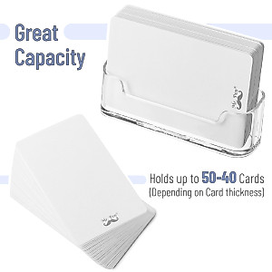 Mr. Pen- Acrylic Business Card Holder, 3 Pack, Plastic Business Card Holder, Business Card Display, Card Holder for Business Cards, Business Card Holder Stand, Business Card Holders for Desk.