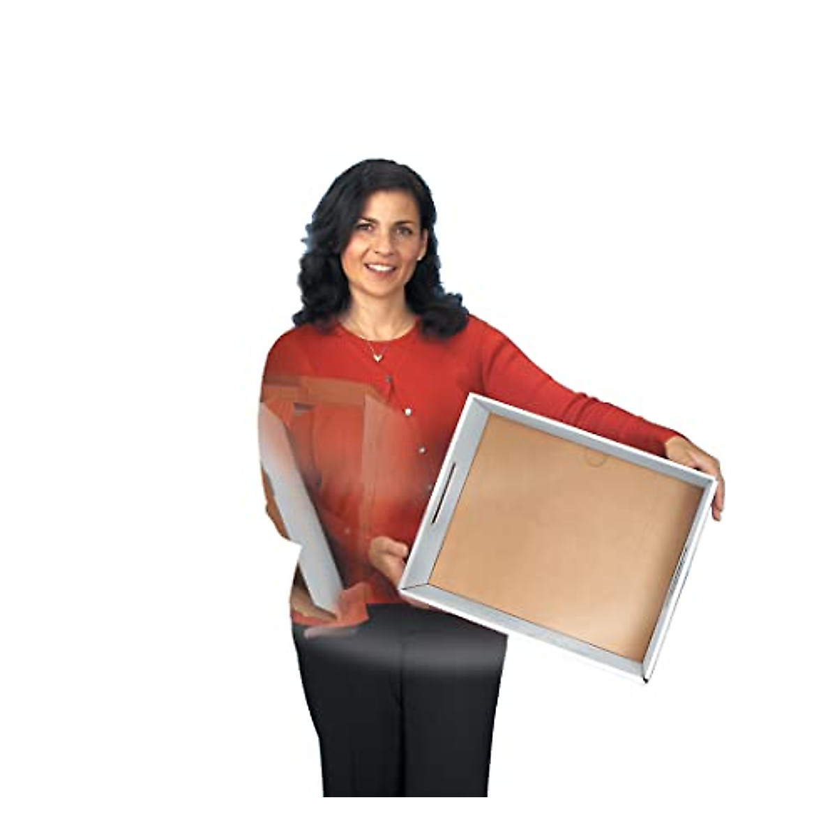 Bankers Box 12 Pack DIVIDERBOX Medium-Duty File Storage Boxes with Dividers, FastFold, Lift-Off Lid, Letter, White/Blue