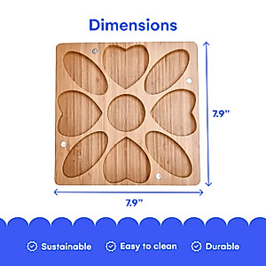 Noa Store Multi Platter Bead Boards -Bracelet Board with Magnets for the Lid -Heart Design Beadwork Accessory Sorter Container -Beading Board for Jewelry Making - Bead Design Board - 0.9"Hx7.9"Lx7.9"W