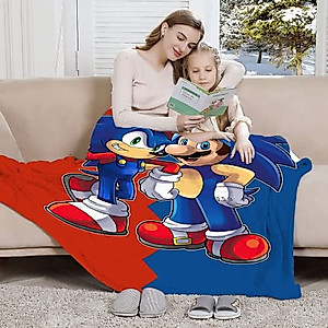 Anime Blanket Ultra-Soft Flannel Fleece Throw Blanket Cozy Plush Bedding for Bed Sofa Kids Adults (Pic 1, 50 x 40 inches)