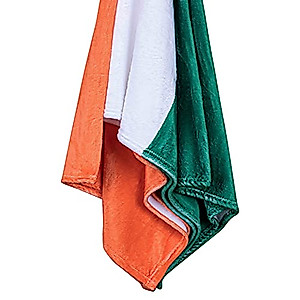 Irish Flag Throw Blanket, Super-Soft Extra-Large Ireland Flag Blanket for Men, Women, Teens and Children, Fleece Irish National Flag Blanket (50in x 60in) Warm and Cozy Throw for Events, Décor or Bed
