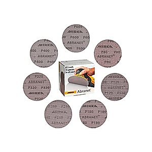 Mirka 9A-232-AP Abranet 5-Inch Mesh Grip Discs, Assortment