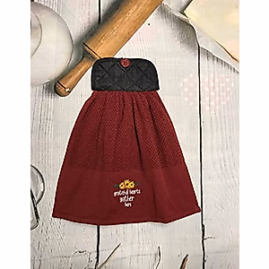 kitchen towels - hanging kitchen towels - grateful kitchen hand towels with holders - kitchen decor