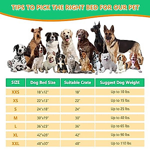 KISYYO Deluxe Dog Bed Mat for Large Dogs Fluffy Cozy Kennel Pad Washable Dog Crate Mat 36 inch with Pillow Edge Design