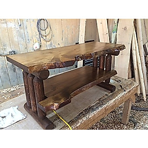 Rustic Log Pine and Cedar Tv Stand Entertainment Center (Honey Pine)