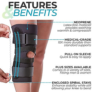 BraceAbility J Patella Knee Brace - Lateral Patellar Stabilizer with Medial and J-Lat Support Straps for Dislocation, Subluxation, Patellofemoral Pain, Left or Right Kneecap Tracking (Large)